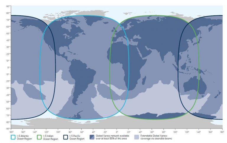 Inmarsat I-4 and I-5 Satellite Coverage – Digital Skies